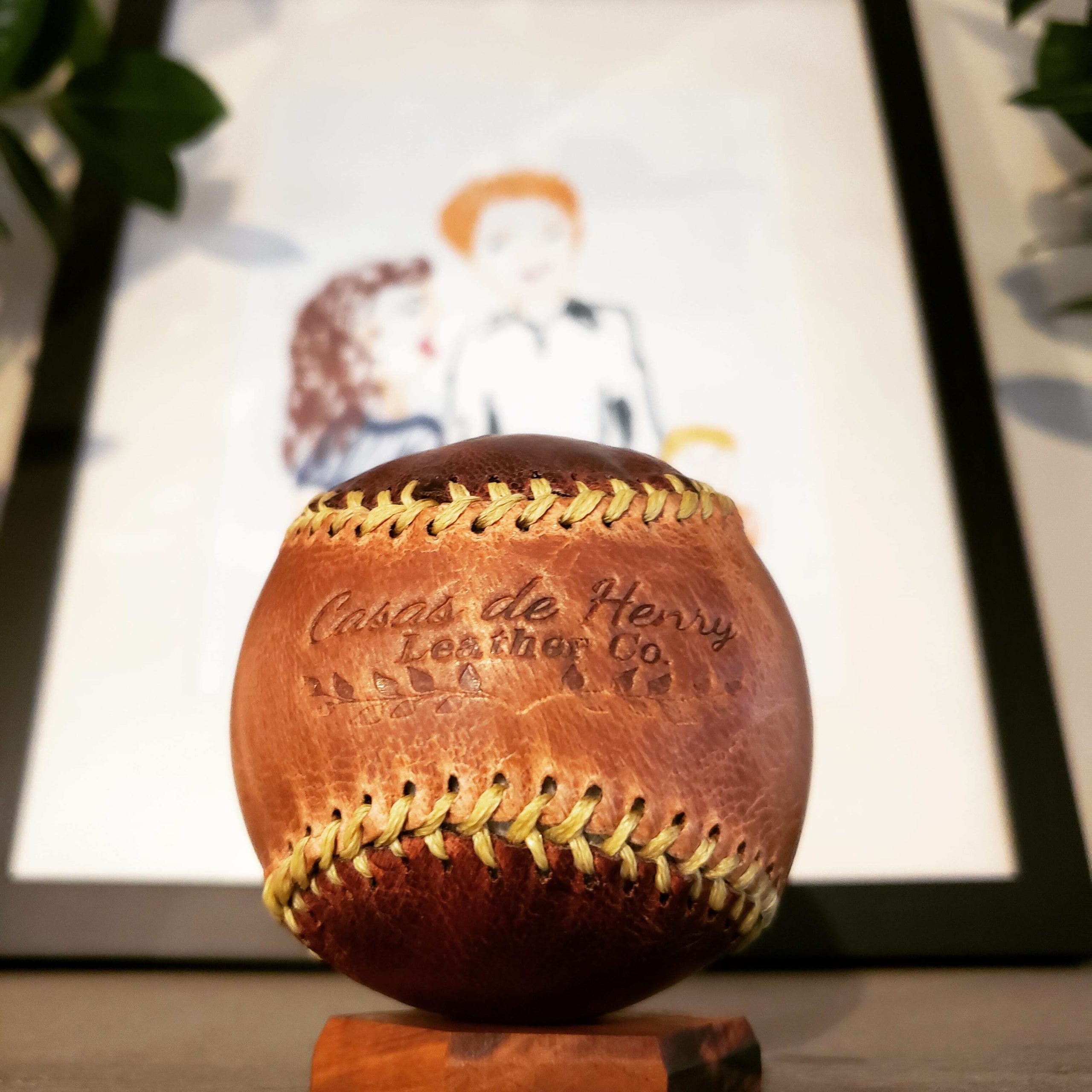 Hand Stitched Leather Baseball | Henry's Gifts & Engraving